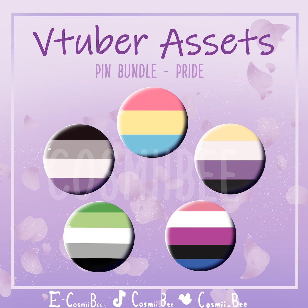 Pride Pins- Pack 2 - Animated Vtuber Asset for Vtube Studio - Streamer ...