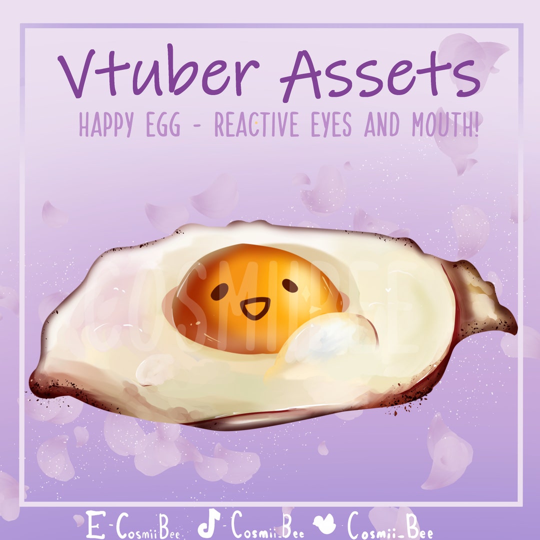 Happy Eggy - Animated Vtuber Asset (vtube Studio) - Streamer Asset - Perfect for Twitch Redeems ...