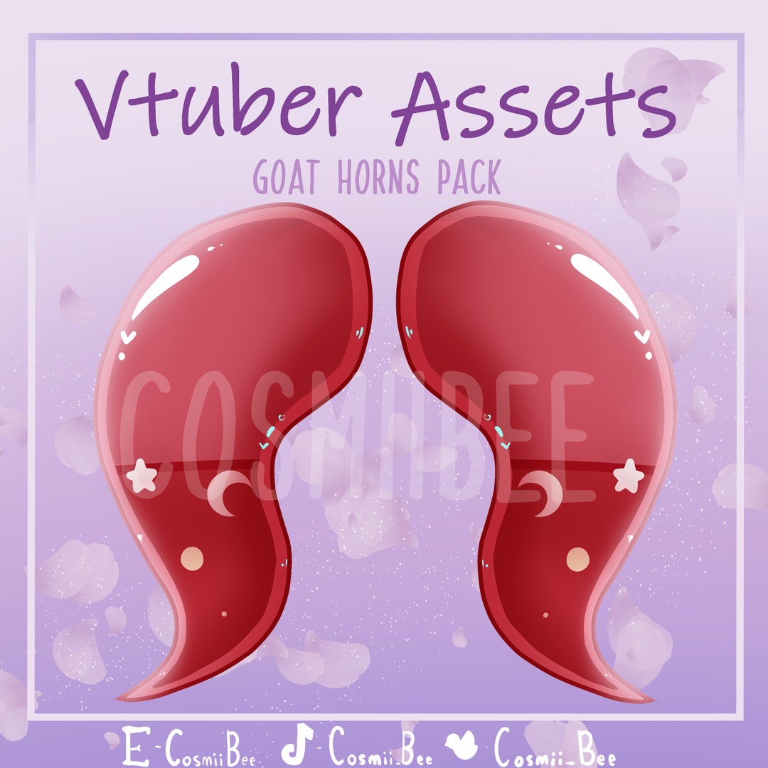 Goat Jelly Horns- Pink - Animated Vtuber Asset (vtube Studio) - Devil ...