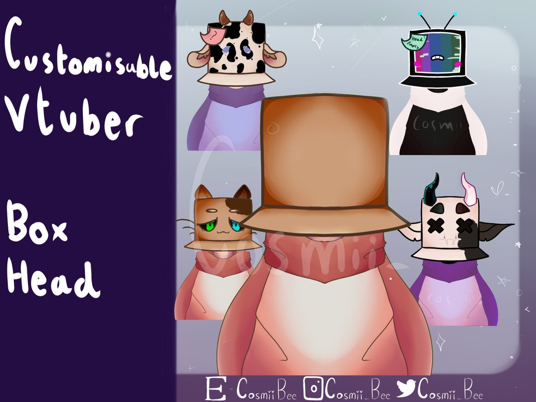 Vtuber Avatar - Customisable Box Head Avatar for Vtube Studio - Etsy