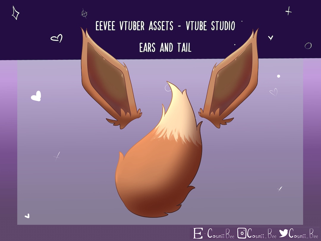 Animal Ears and Tail - Animated Vtuber Asset (vtube Studio) - Costume ...