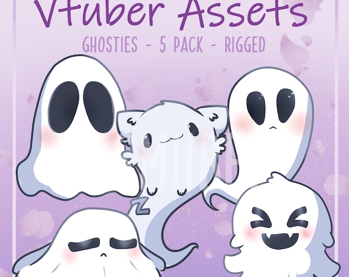 Vtuber Asset Animated Halloween Ghost Cat Costume Blanket Model - Etsy