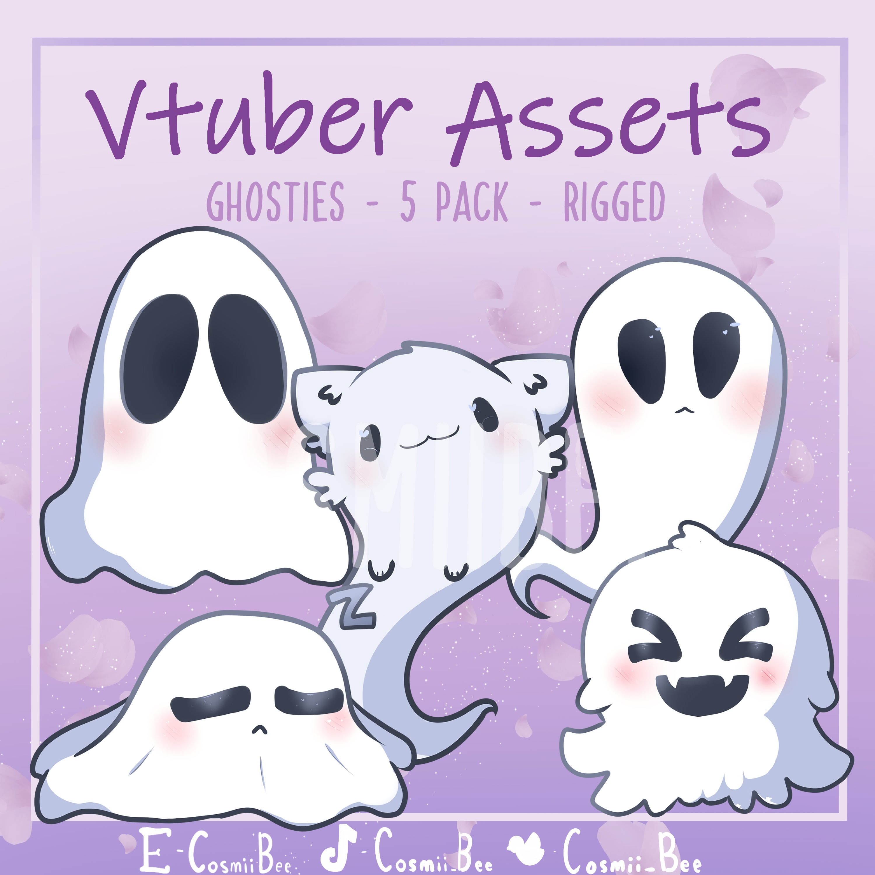 Ghosties Activo animado de Vtuber para Vtube Studio - Etsy España