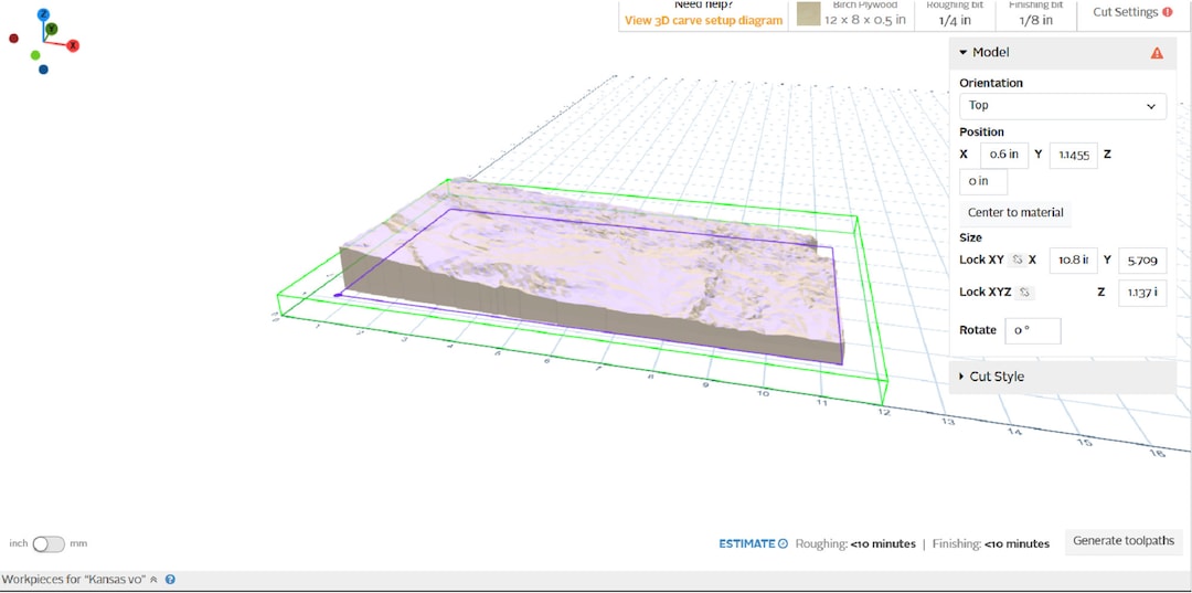 Topographical Map of Kansas .stl File for Cnc 3d Printing - Etsy