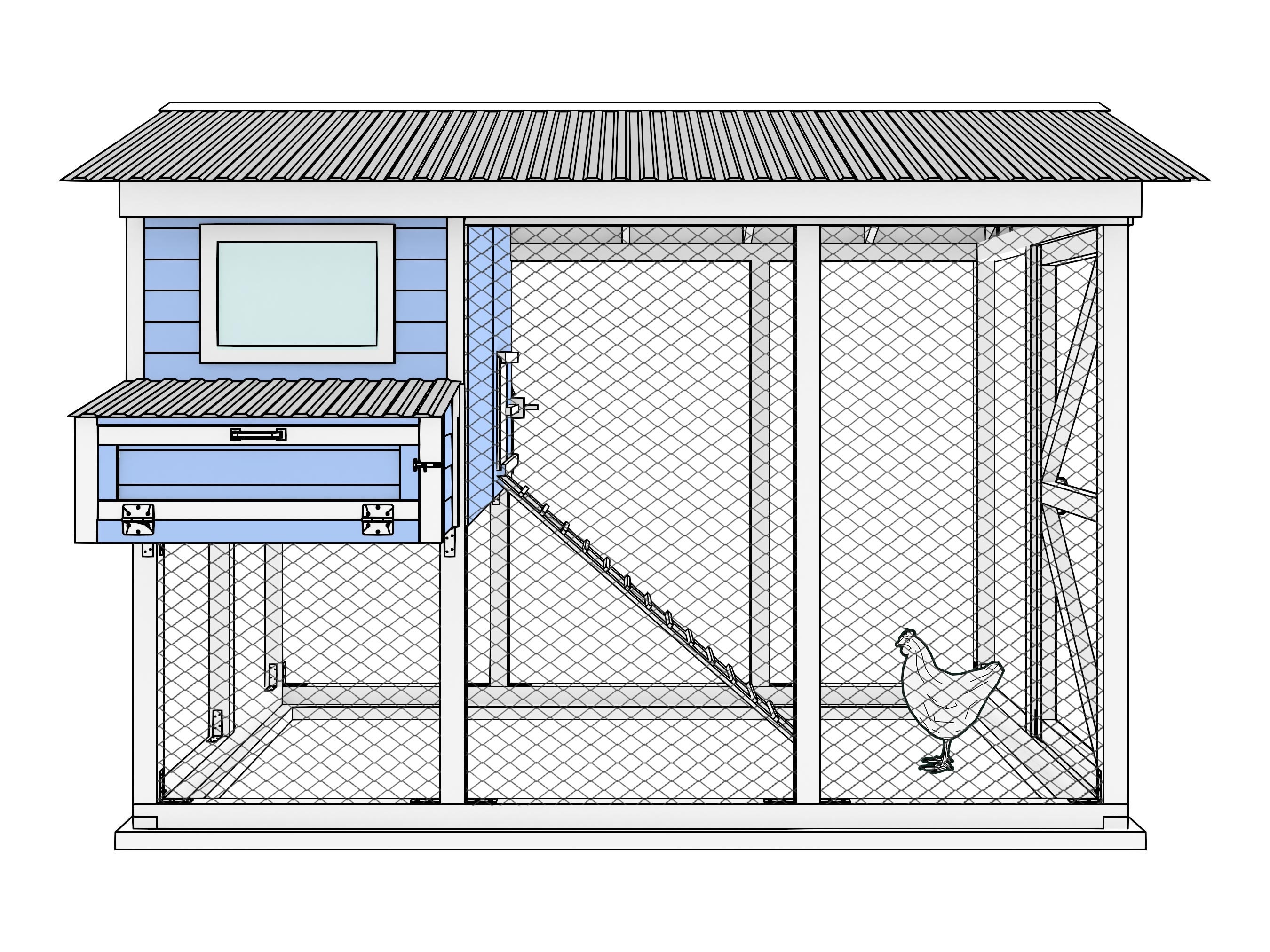 Spacious 12x8 DIY Walk-in Chicken Coop Plans for up to 12 Chickens - Etsy
