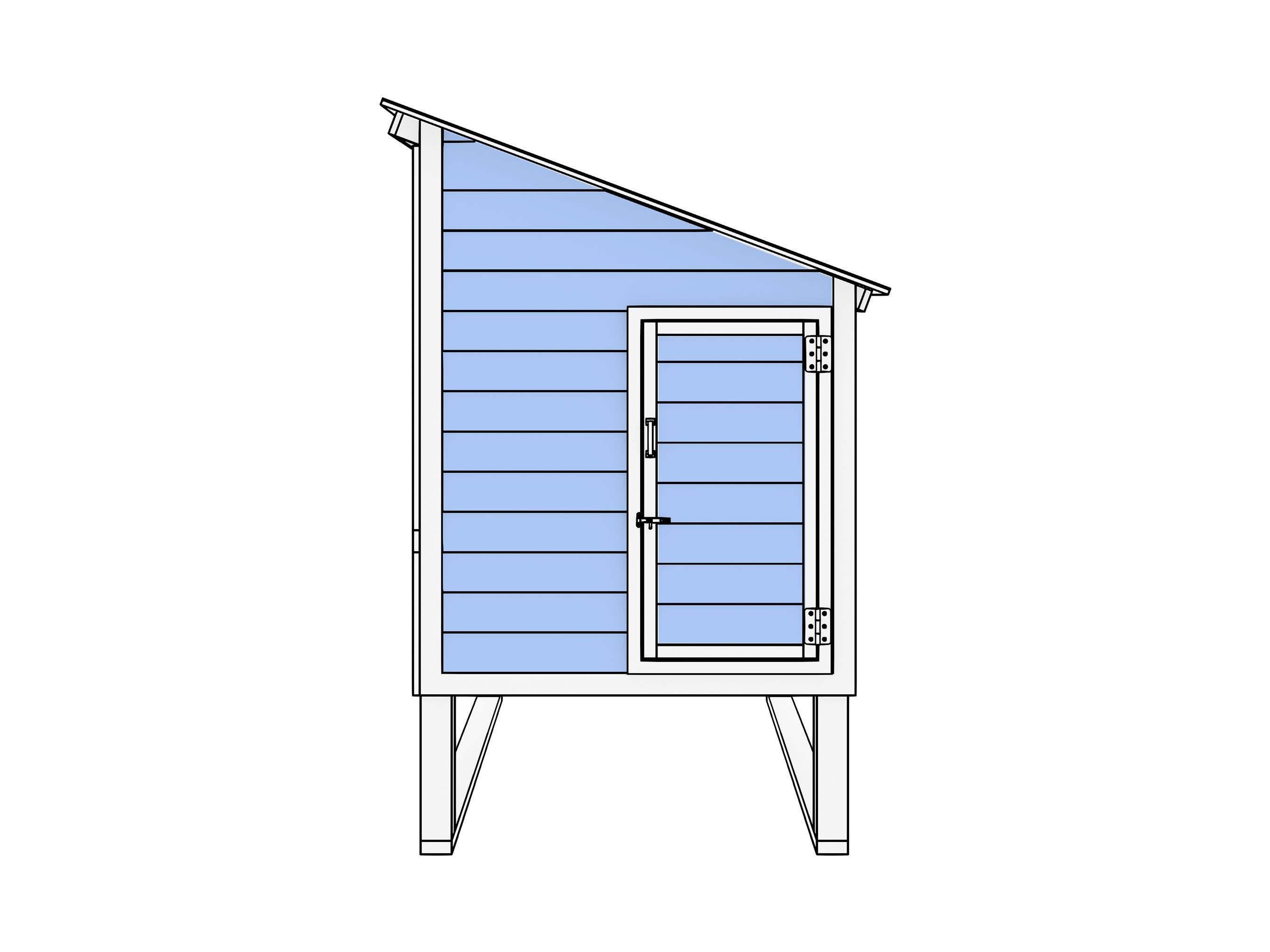 Compact Chicken Coop Blueprint: 6x4 DIY Walk-in Coop Plans for up to 6 ...