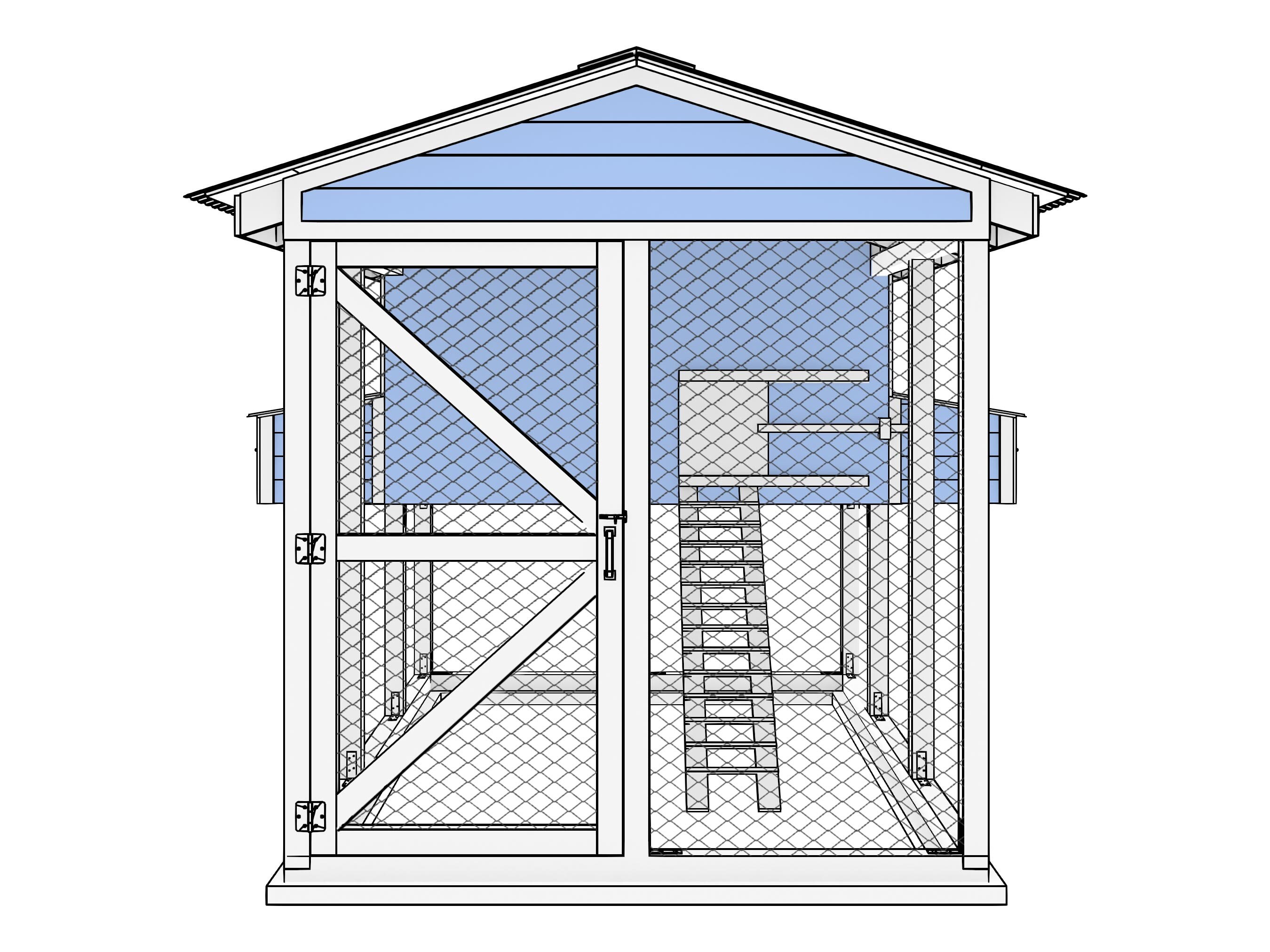 Spacious 12x8 DIY Walk-in Chicken Coop Plans for up to 12 Chickens - Etsy