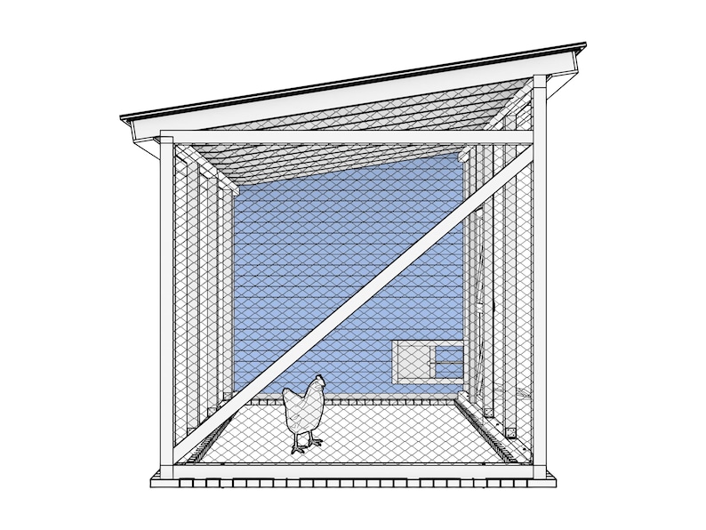 9x20 DIY Walk-in Chicken Run With Coop Plans for up to 12 Chickens - Etsy