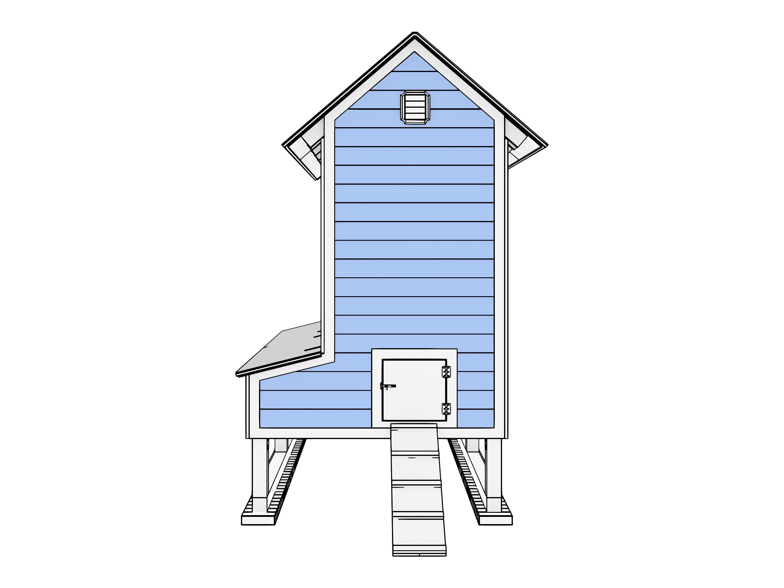 10x5 Compact Chicken Coop Plans: Walk-in Coop for 12 Chickens - Etsy