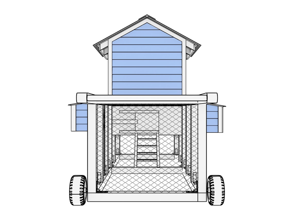 The Portable Chicken Coop Plans for 6 Chickens - Etsy