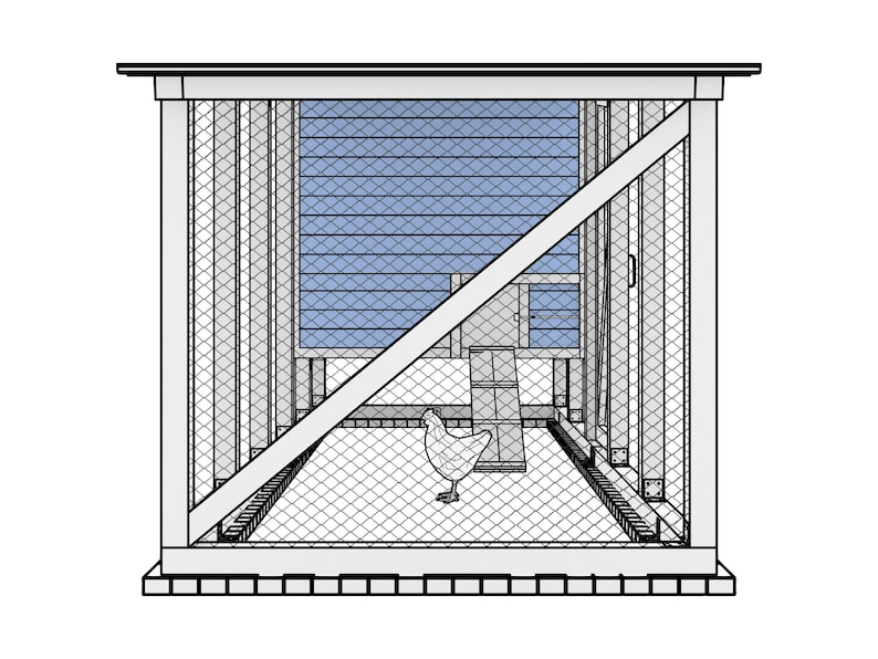 Modern 6x17 Walk-in Chicken Coop and Run Plans for 12 Chickens - Etsy