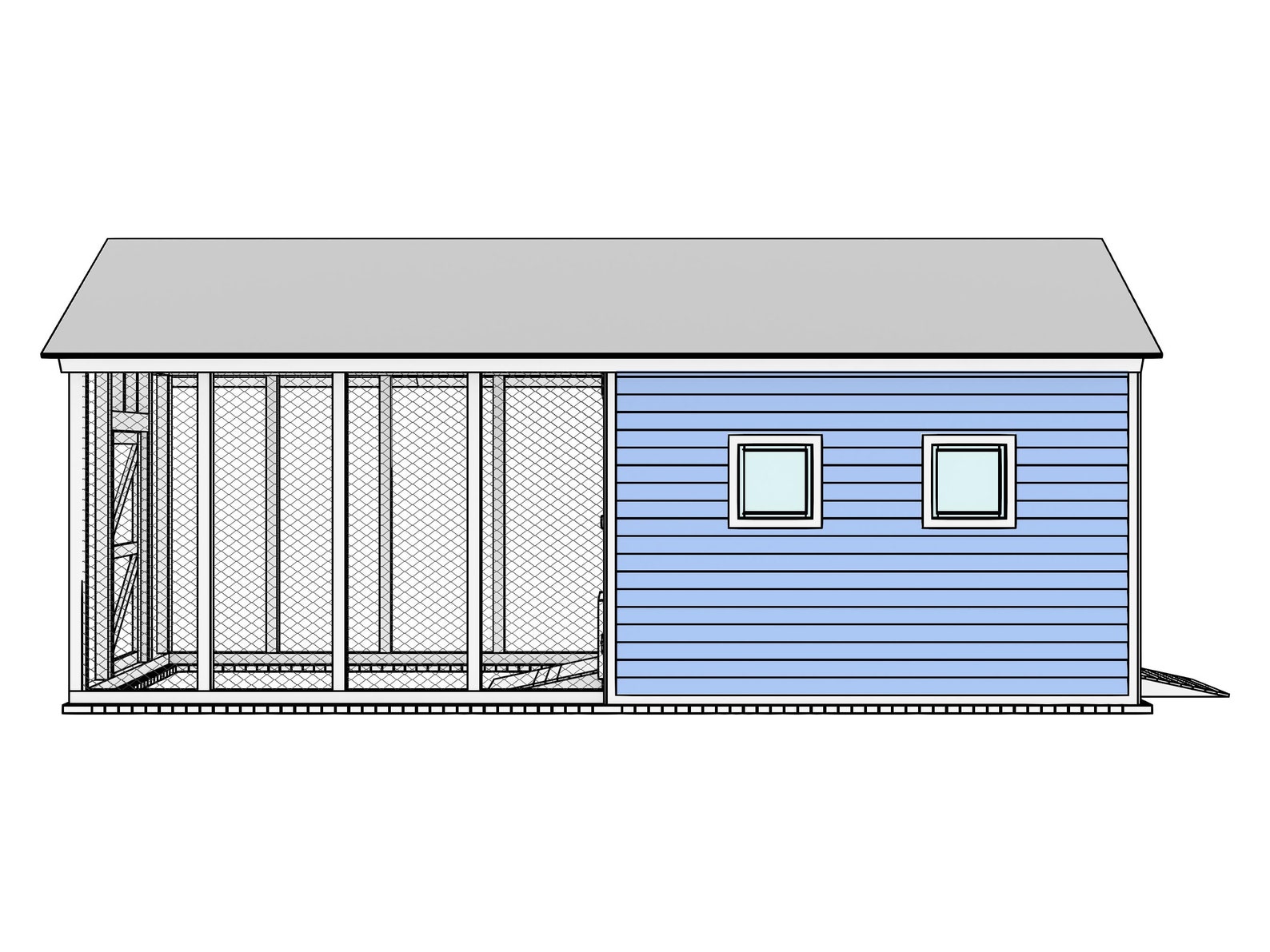 The Spacious and Sturdy DIY Chicken Run Plans for 50 Chickens - Etsy