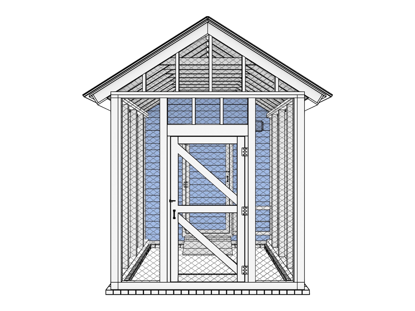 The Spacious and Sturdy DIY Chicken Run Plans for 50 Chickens - Etsy