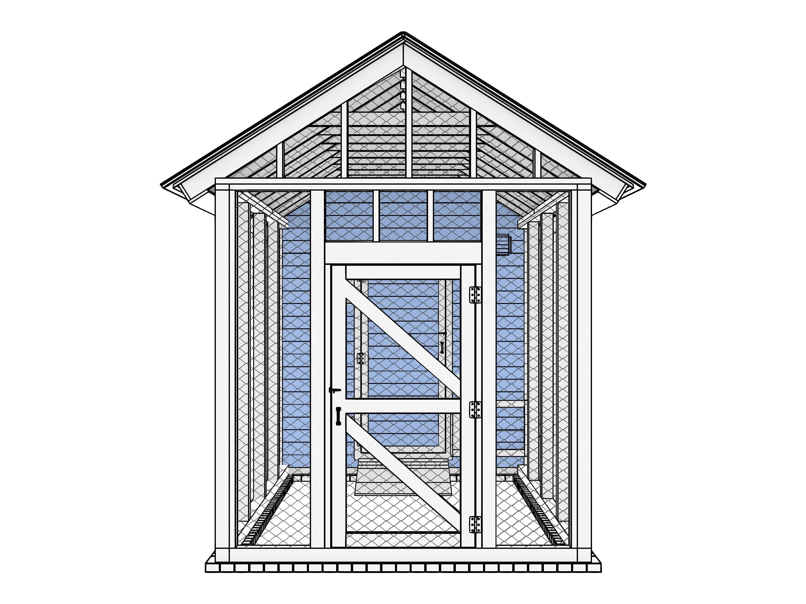 The Spacious and Sturdy DIY Chicken Run Plans for 50 Chickens - Etsy