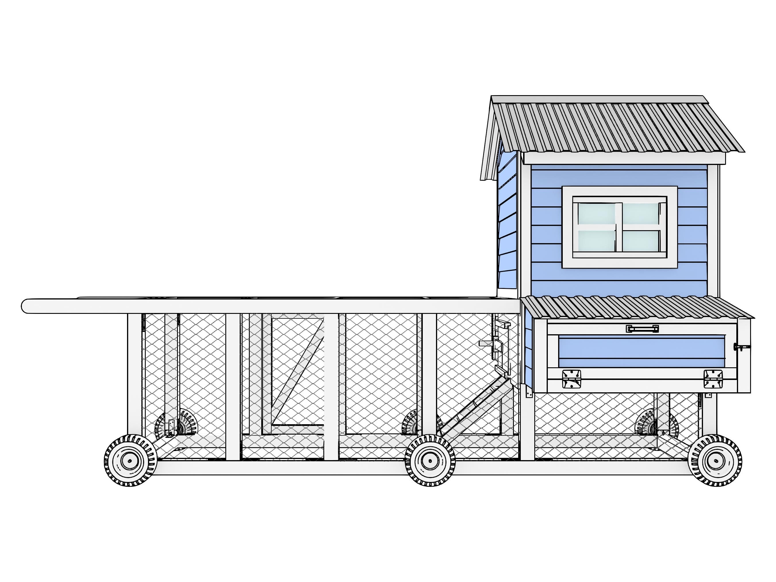 The Portable Chicken Coop Plans for 8 Chickens - Etsy