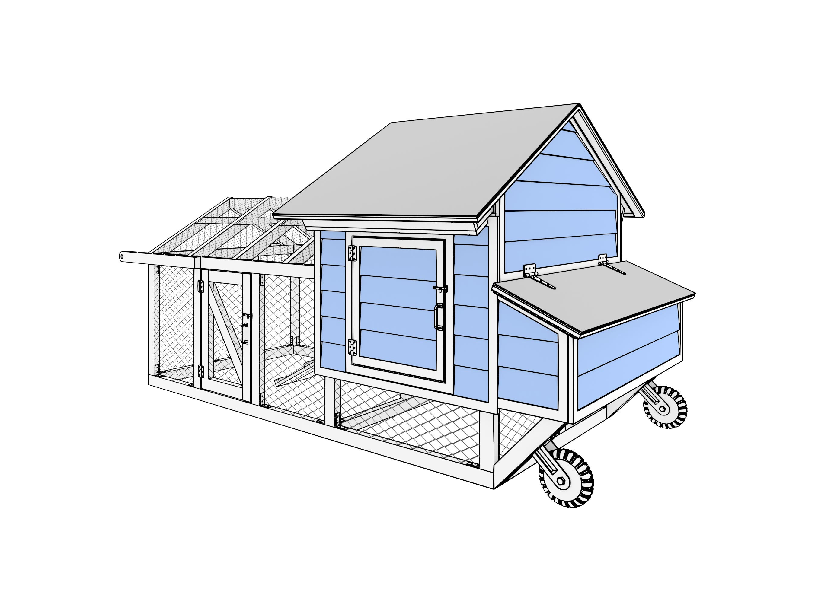 Convenient and Versatile 4x8 Movable Chicken Tractor Plans - Etsy