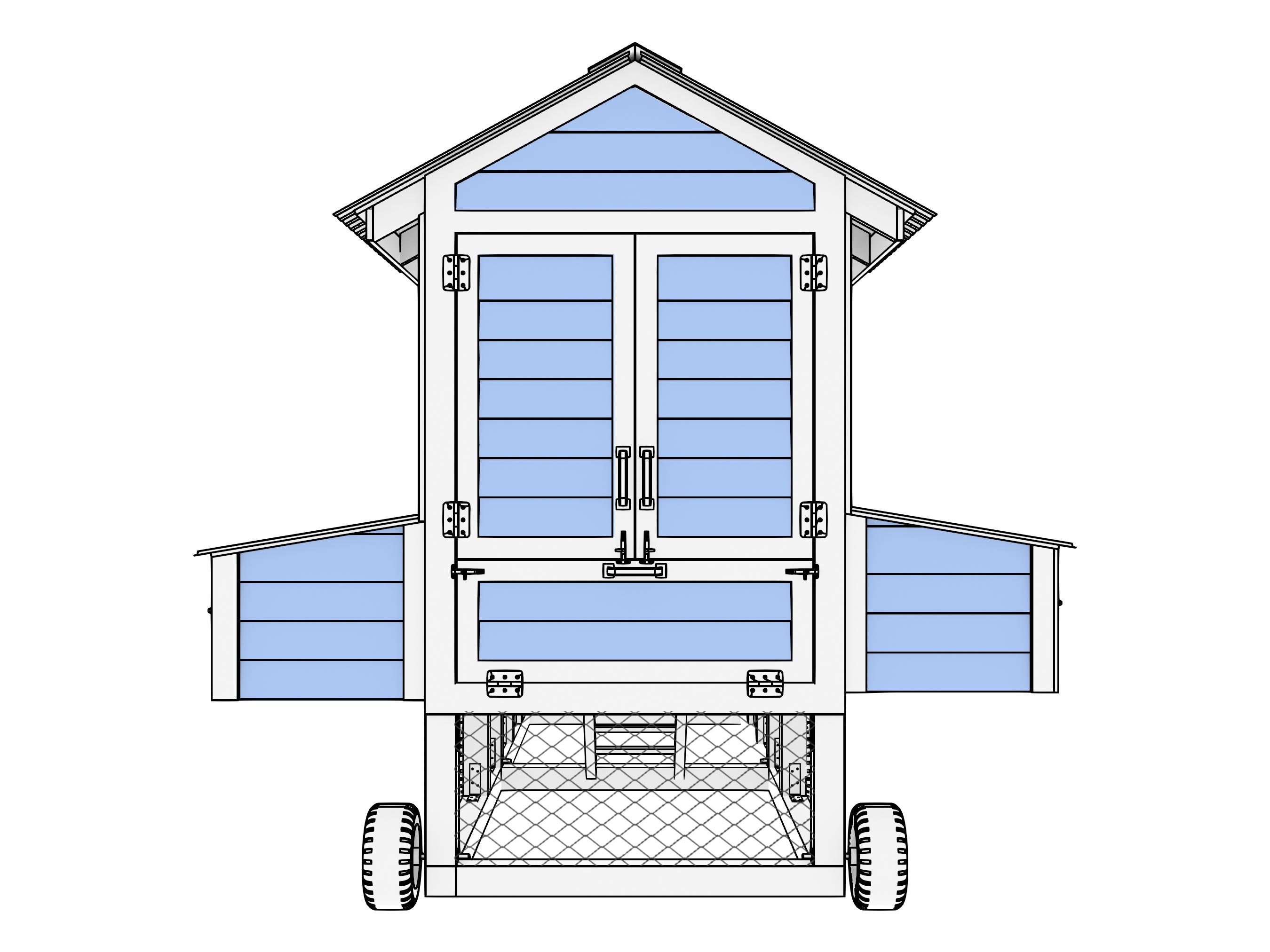 The Portable Chicken Coop Plans for 8 Chickens - Etsy