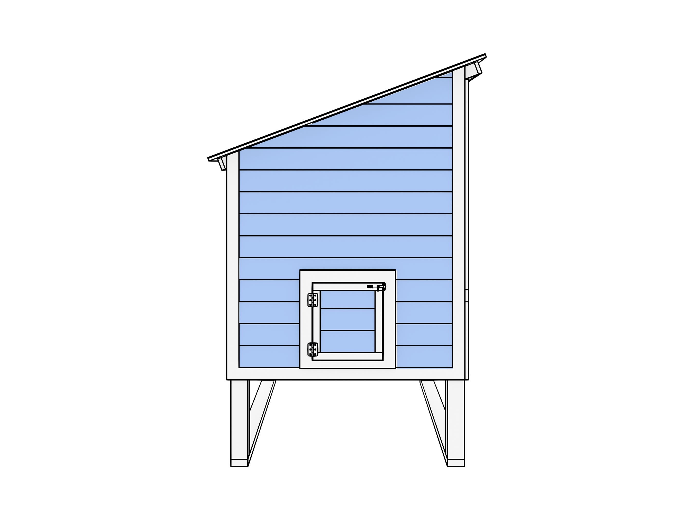 Compact Chicken Coop Blueprint: 6x4 DIY Walk-in Coop Plans for up to 6 ...