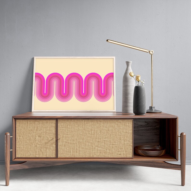 70s Art 70s Wall Art 70s Design 70s Decor Retro Rainbow Boho Trendy ...