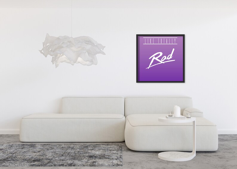 80s Wall Art Typography Typography Wall Art Retro Retro Wall Art Rad ...
