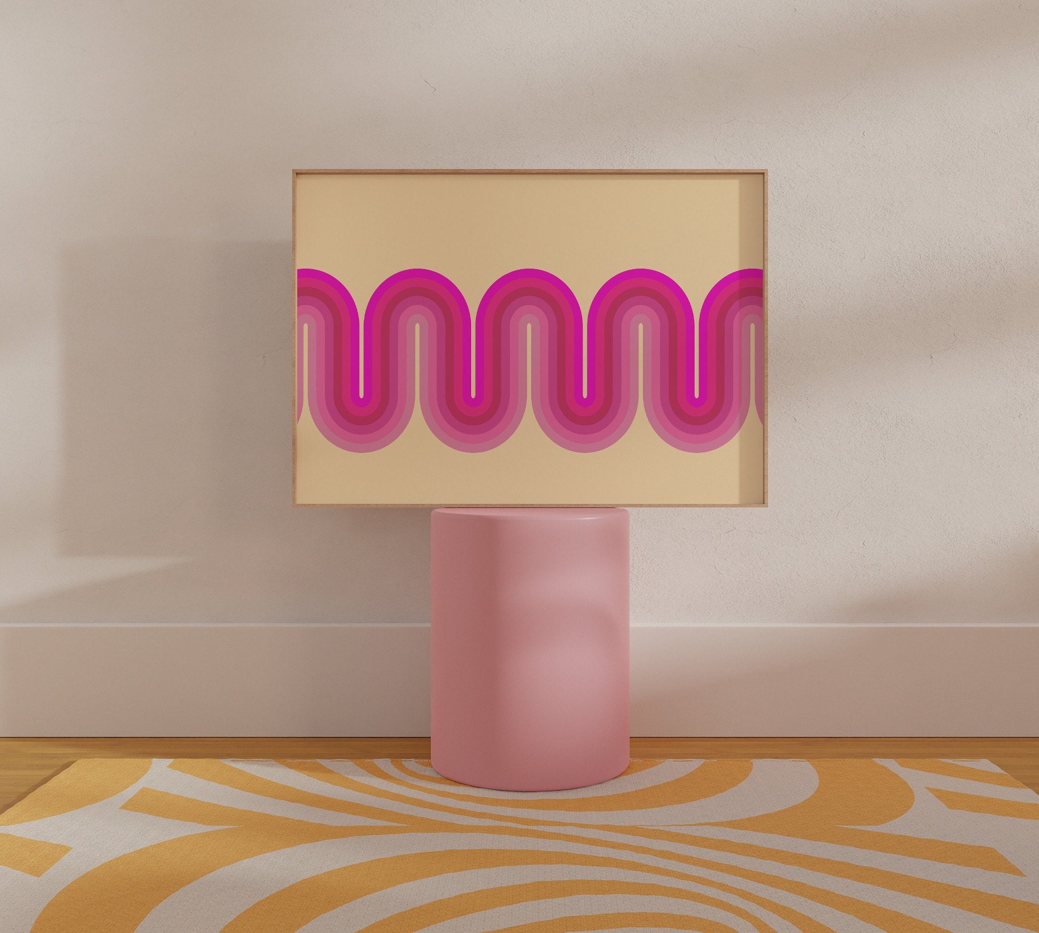 70s Art 70s Wall Art 70s Design 70s Decor Retro Rainbow Boho Trendy ...