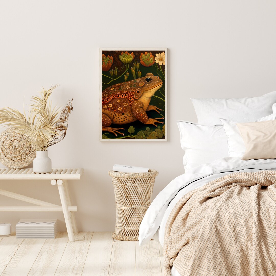 Colorful Bohemian Toad Art Print - Etsy