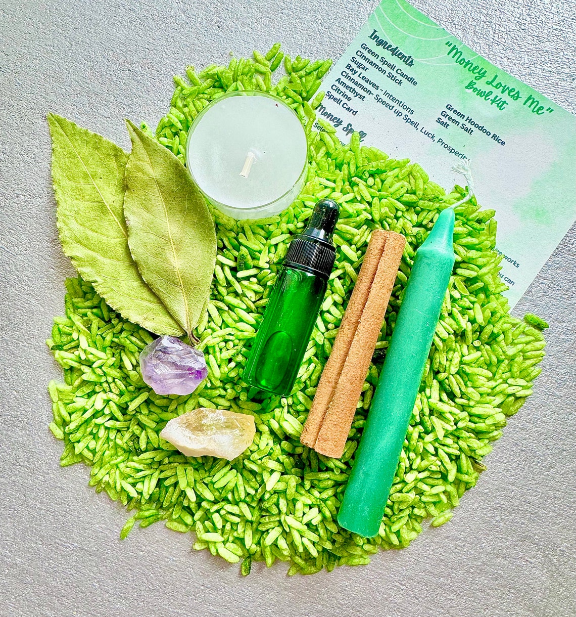 MONEY BOWL KIT / Abundance Bowl Kit / Money Bowl Rice Kit / Green Rice ...