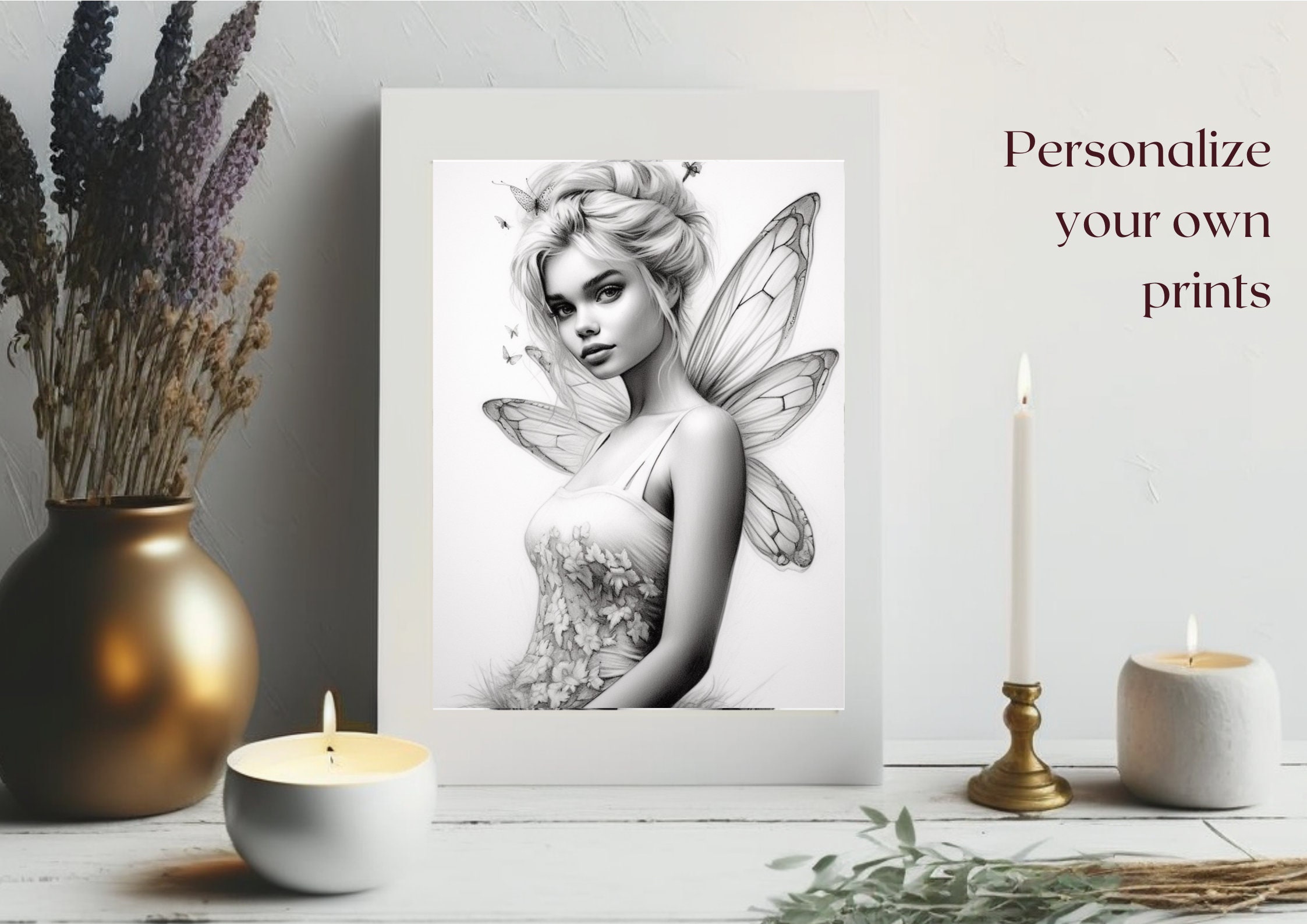 Fairies, Tinkerbell, Magical Fairy Coloring Pages for Adults - Coloring ...