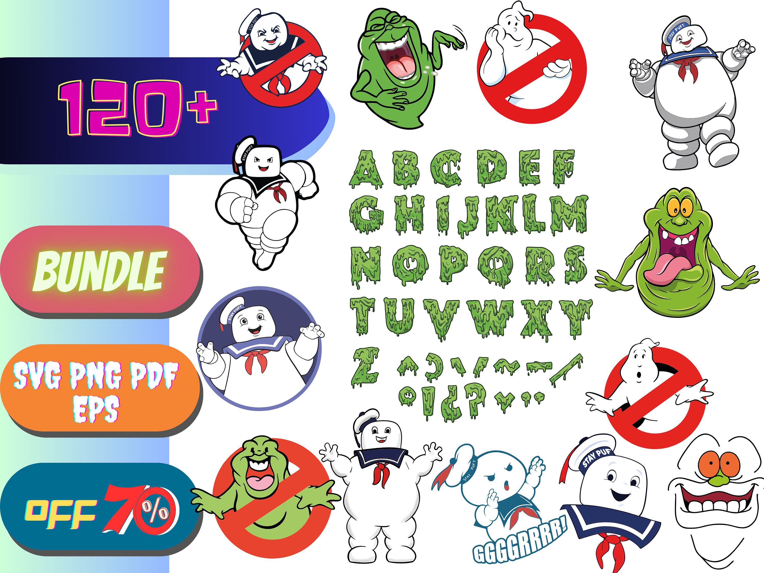Slimer Ghostbusters SVG Bundle Slimer Font Ghostbusters - Etsy UK
