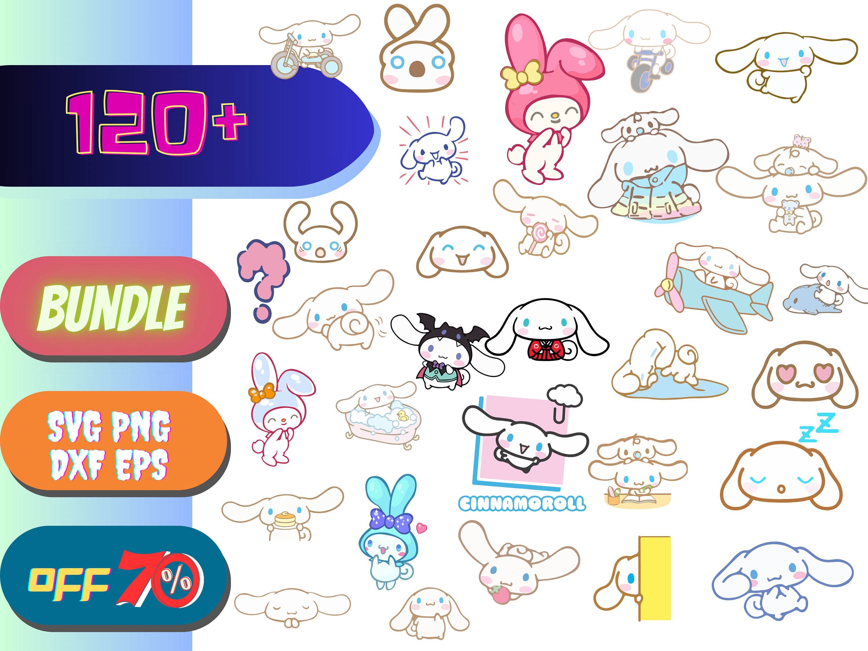 120 Kawaii Kitty Svg Cat Svg S Nrio M Lody Stickers Etsy España