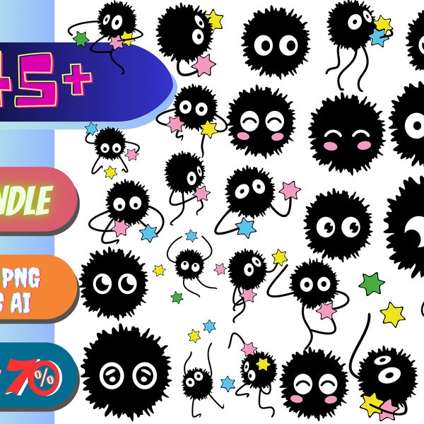 Soot Sprite Pngs - Etsy