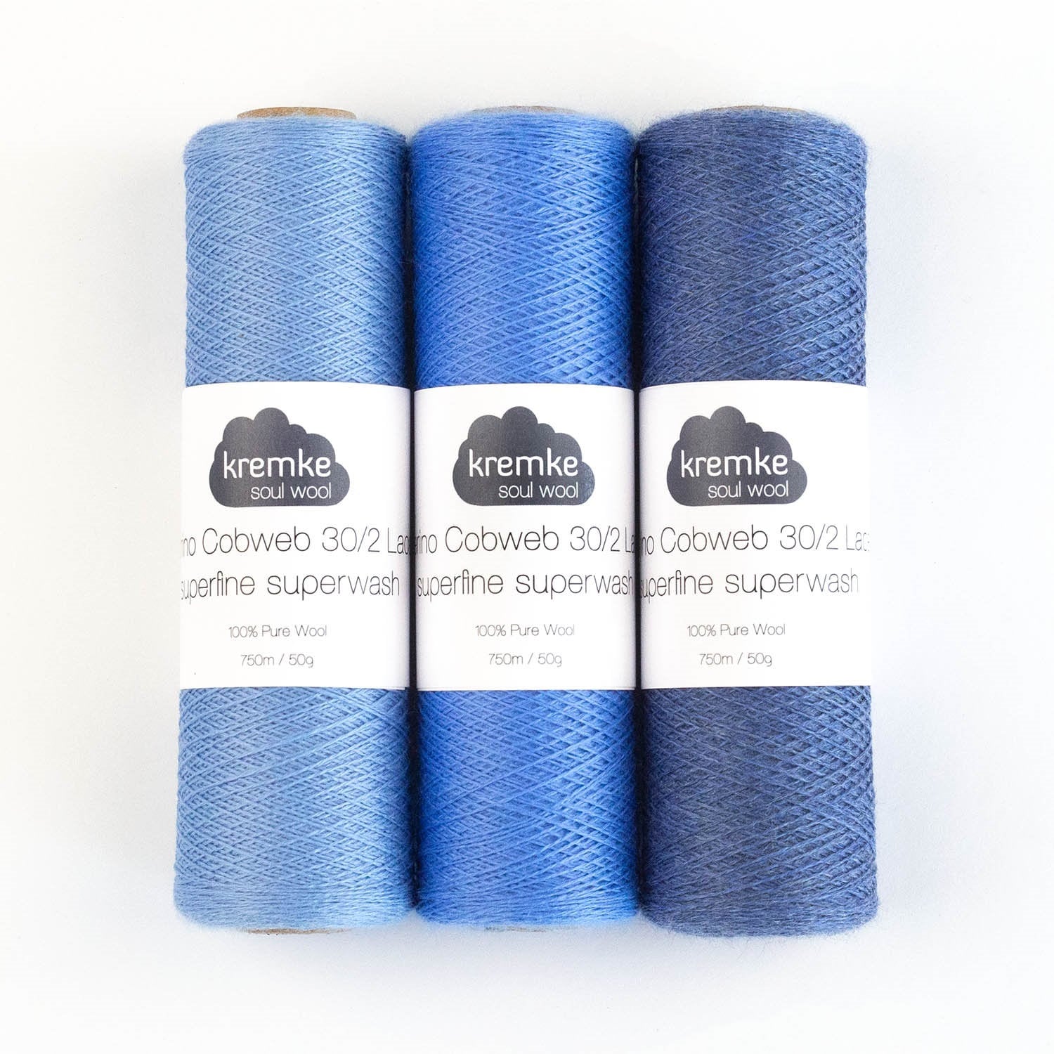 Kremke Soul Wool Merino Cobweb 30/2 Lace Superfine Superwash Yarn, 50 ...