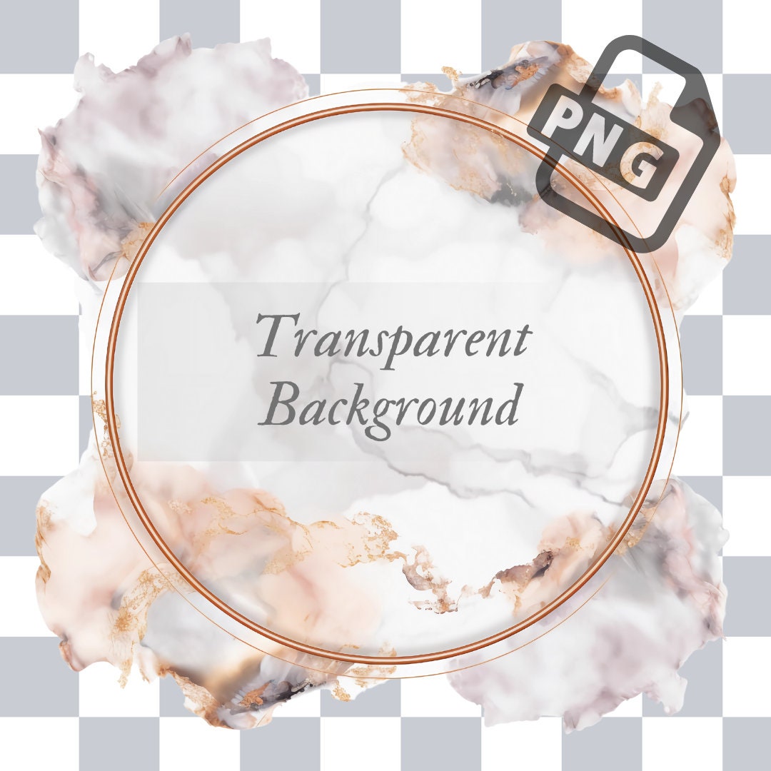 7 High Quality Watercolor Marble Frame, .png Format, Transparent ...