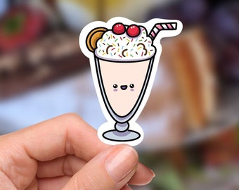 Strawberry Milkshake Bear Vinyl Sticker, Dessert Theme Gummy Bear Decal ...
