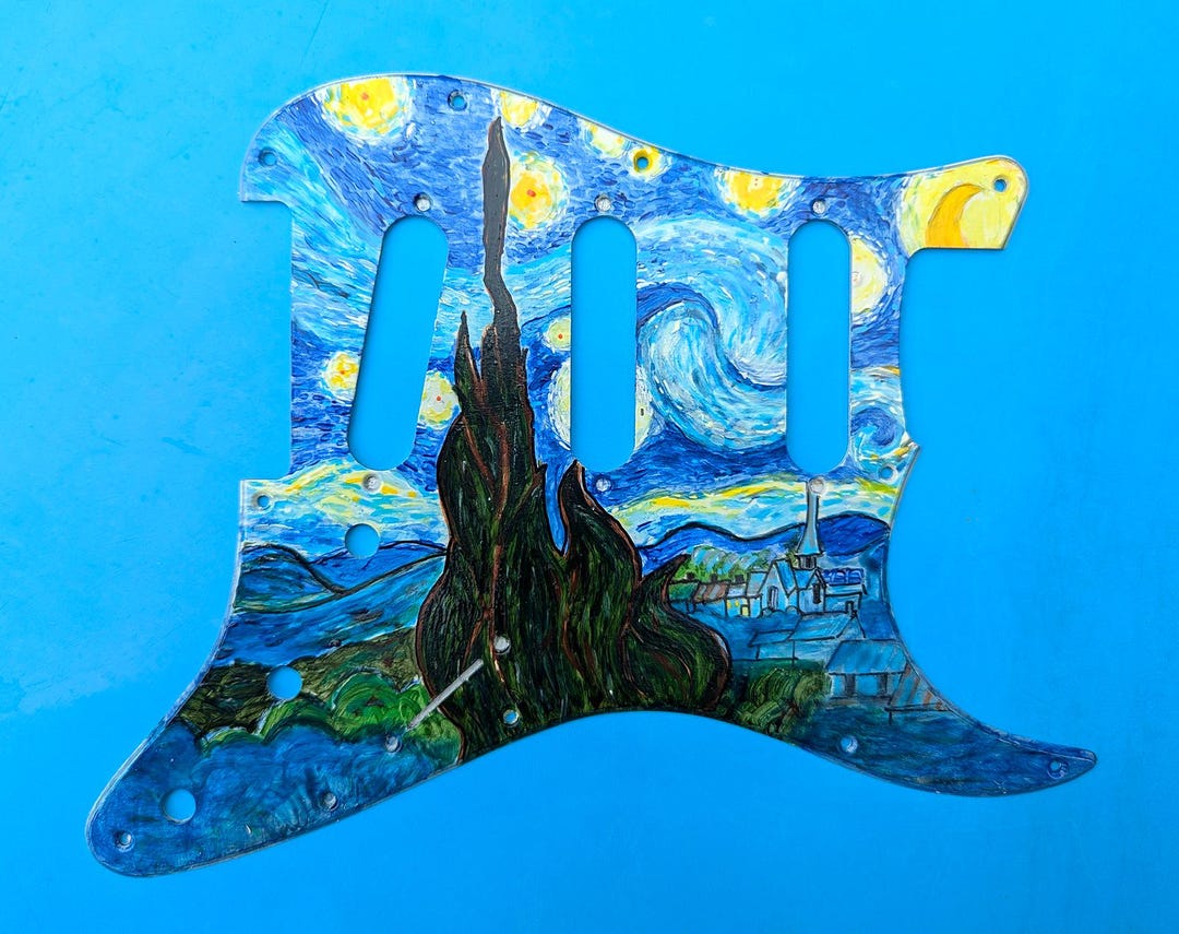 Hand-painted Pickguard scratchplate for Fender Stratocaster Electric ...