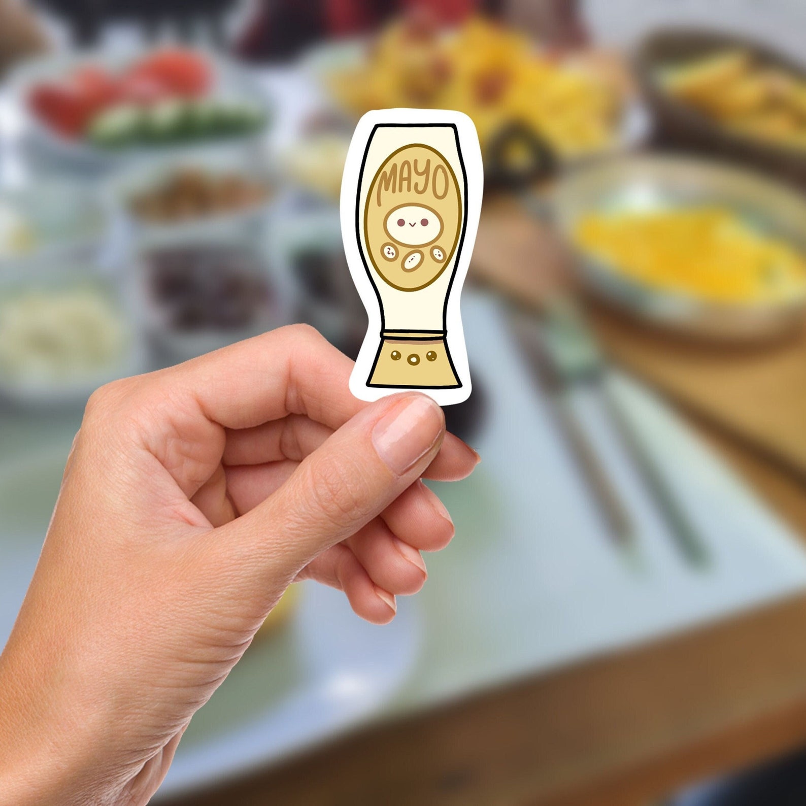 Cute Kawaii Mayonnaise Sticker - Etsy