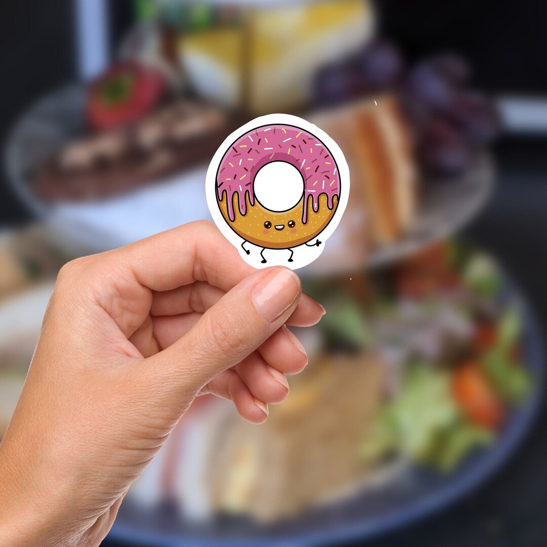 Cute Kawaii Donut Sticker - Etsy