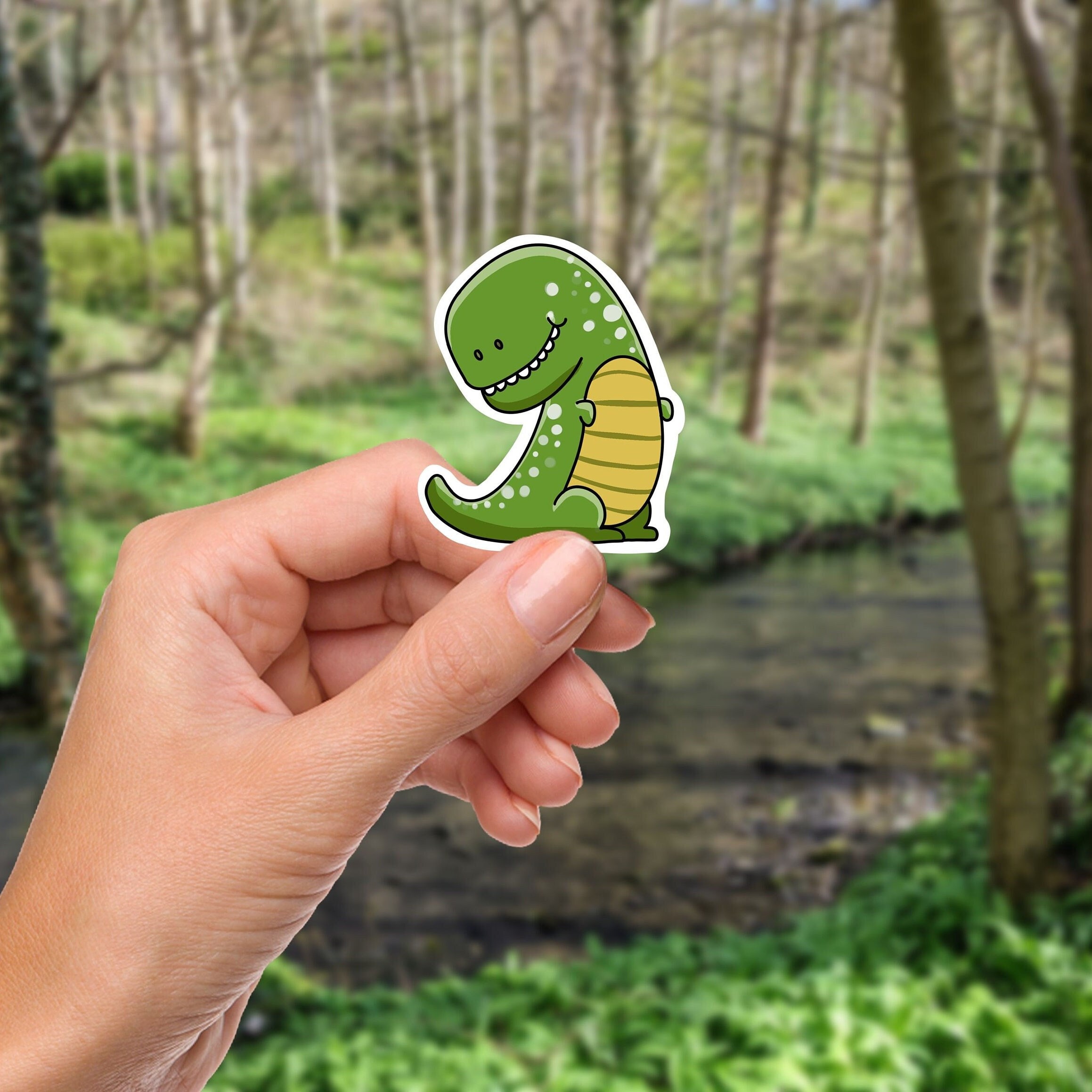 Cute Kawaii Dinosaur t-rex Sticker - Etsy