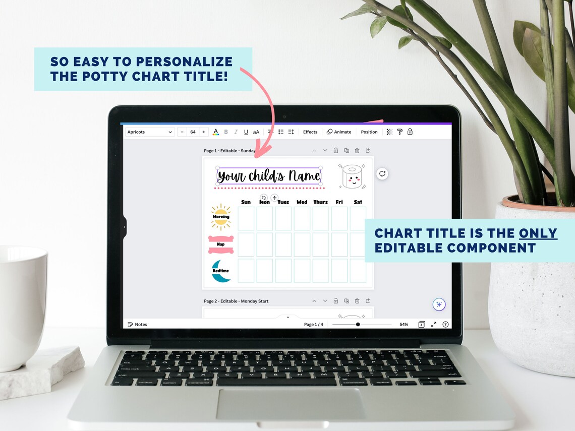 Editable Potty Chart Printable Template - Etsy