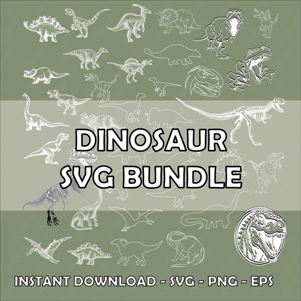 Dinosaur Outline Svg - Etsy