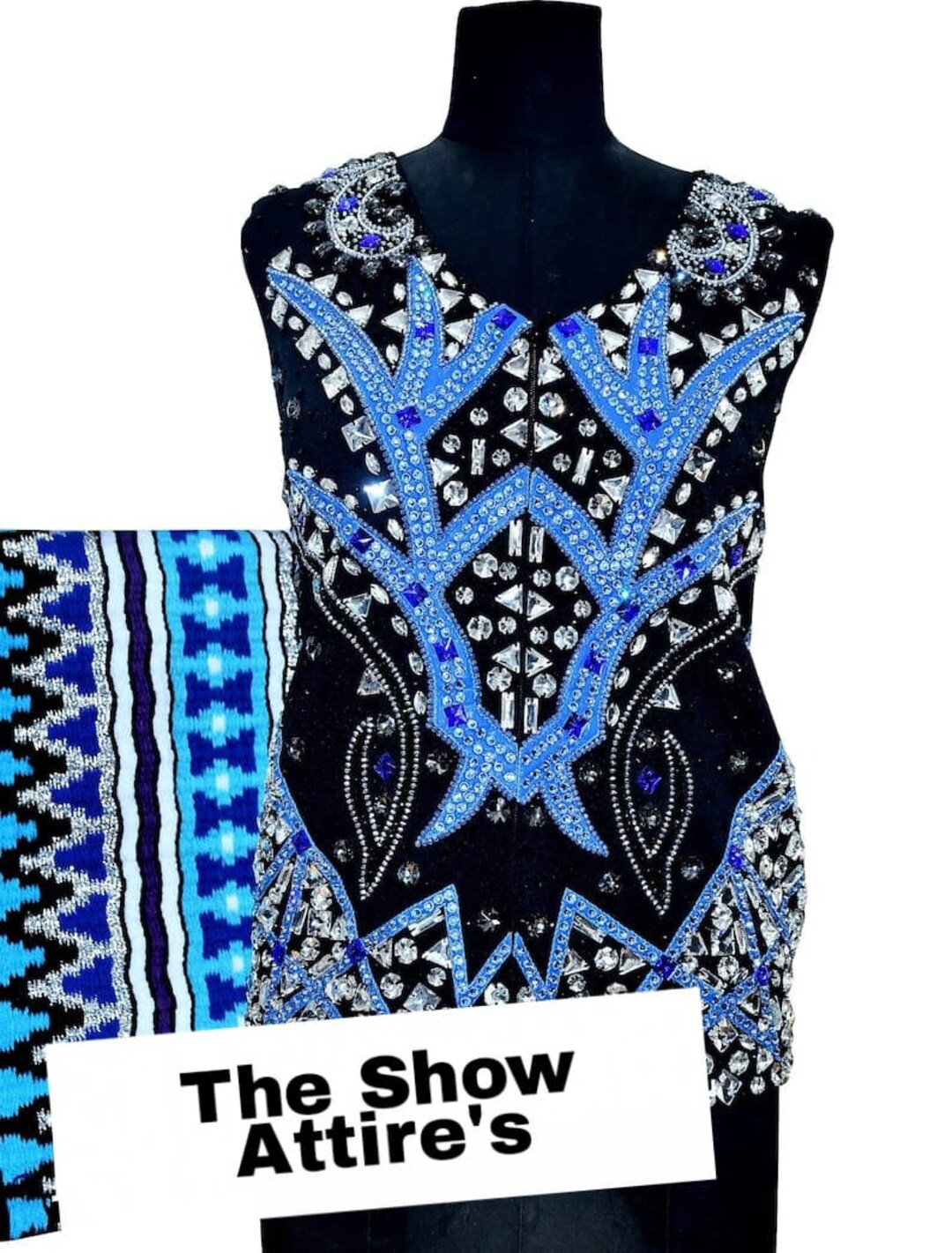 Royal Blue Western Show Vest With Matching Pad for Women, Western ...