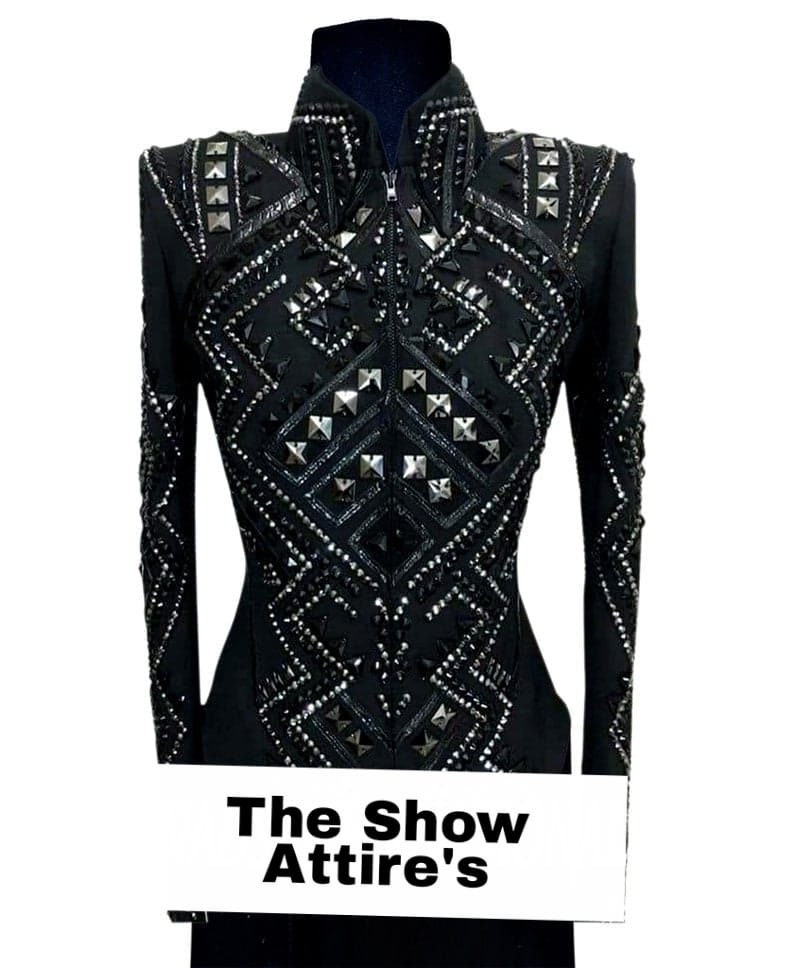 Black Western Showmanship Jacket, Horse Show Jacket With Matching Pad ...