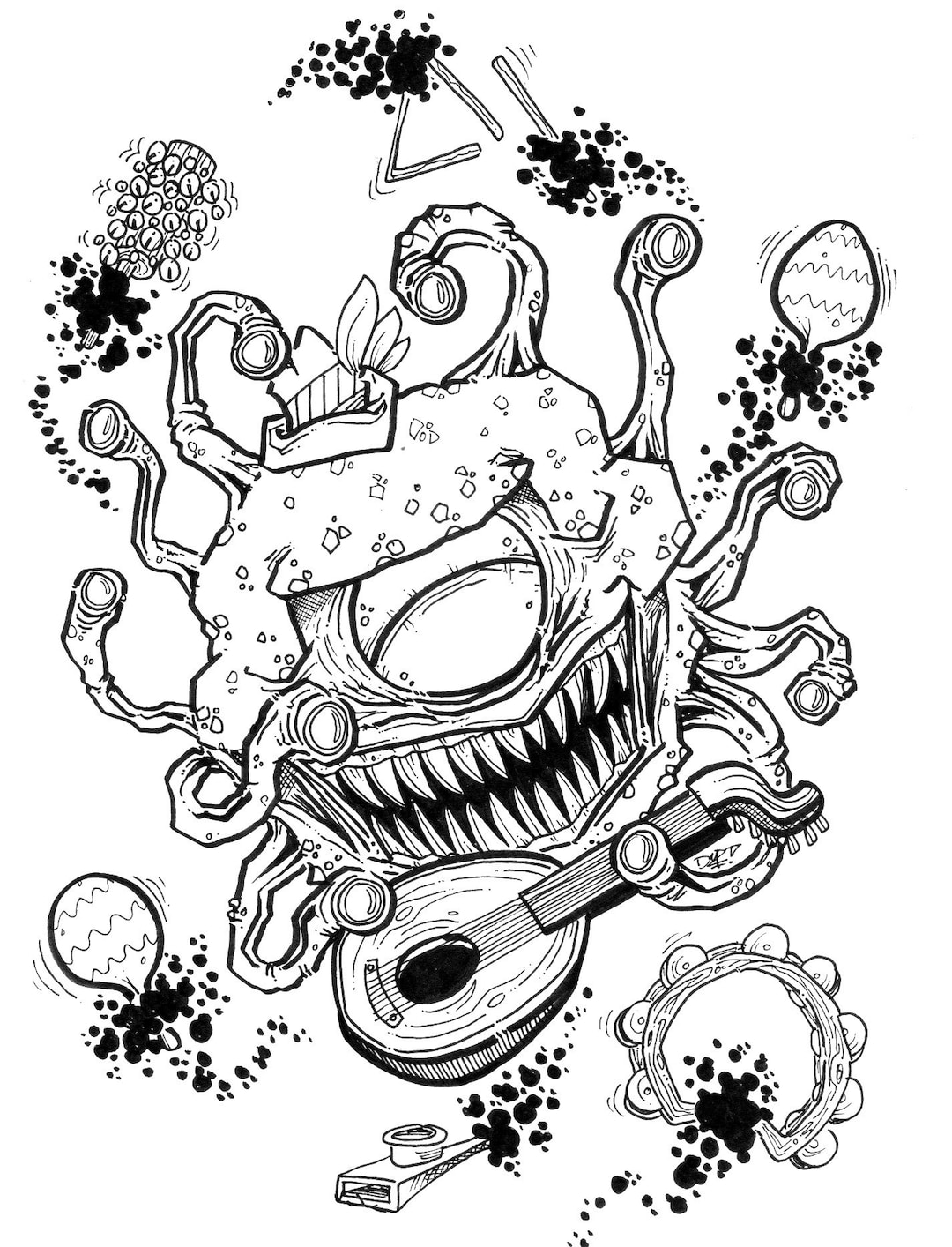 Dungeon Monster Bard Fan Art Print - Etsy