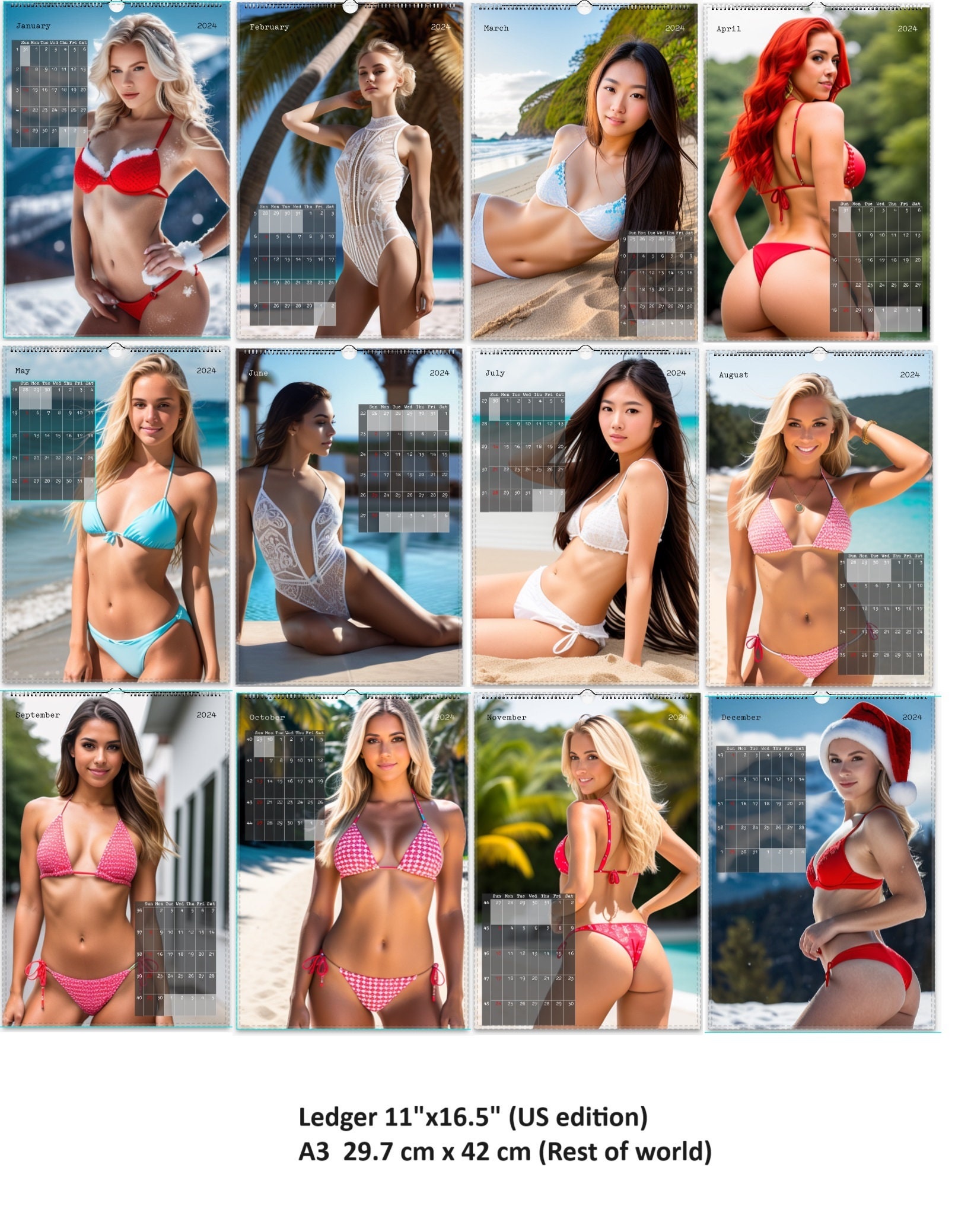 Wall Calendars Bikini at Leo Dartnell blog