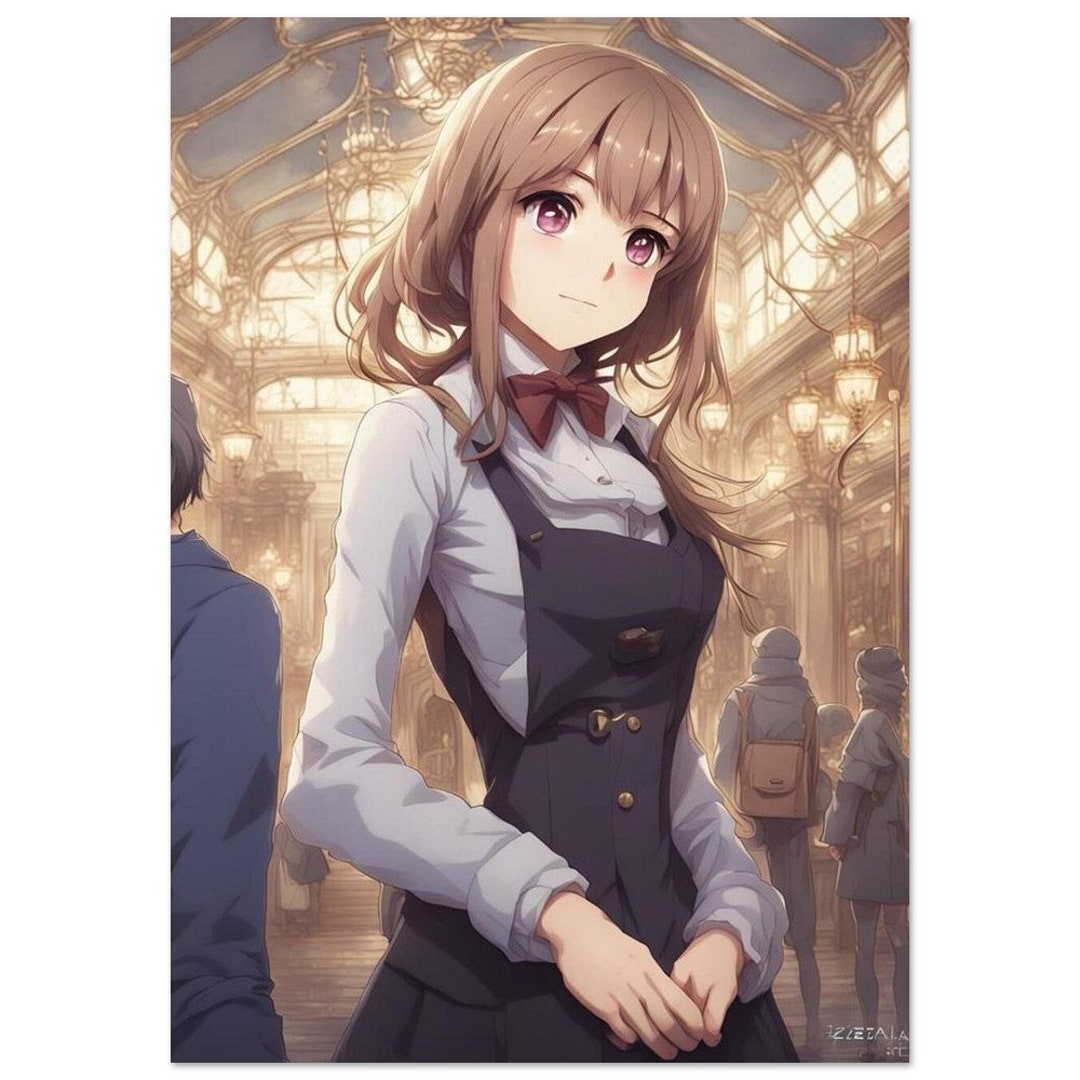 Japanese Anime Style Poster, Brussels Café, Classic Semi-glossy Paper ...