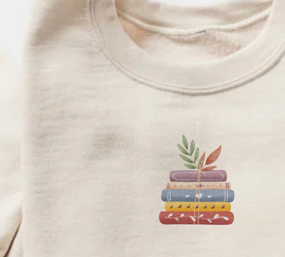 EMBROIDERED BOOK Sweatshirt, Book Shirt, Book Lover Embroidered ...