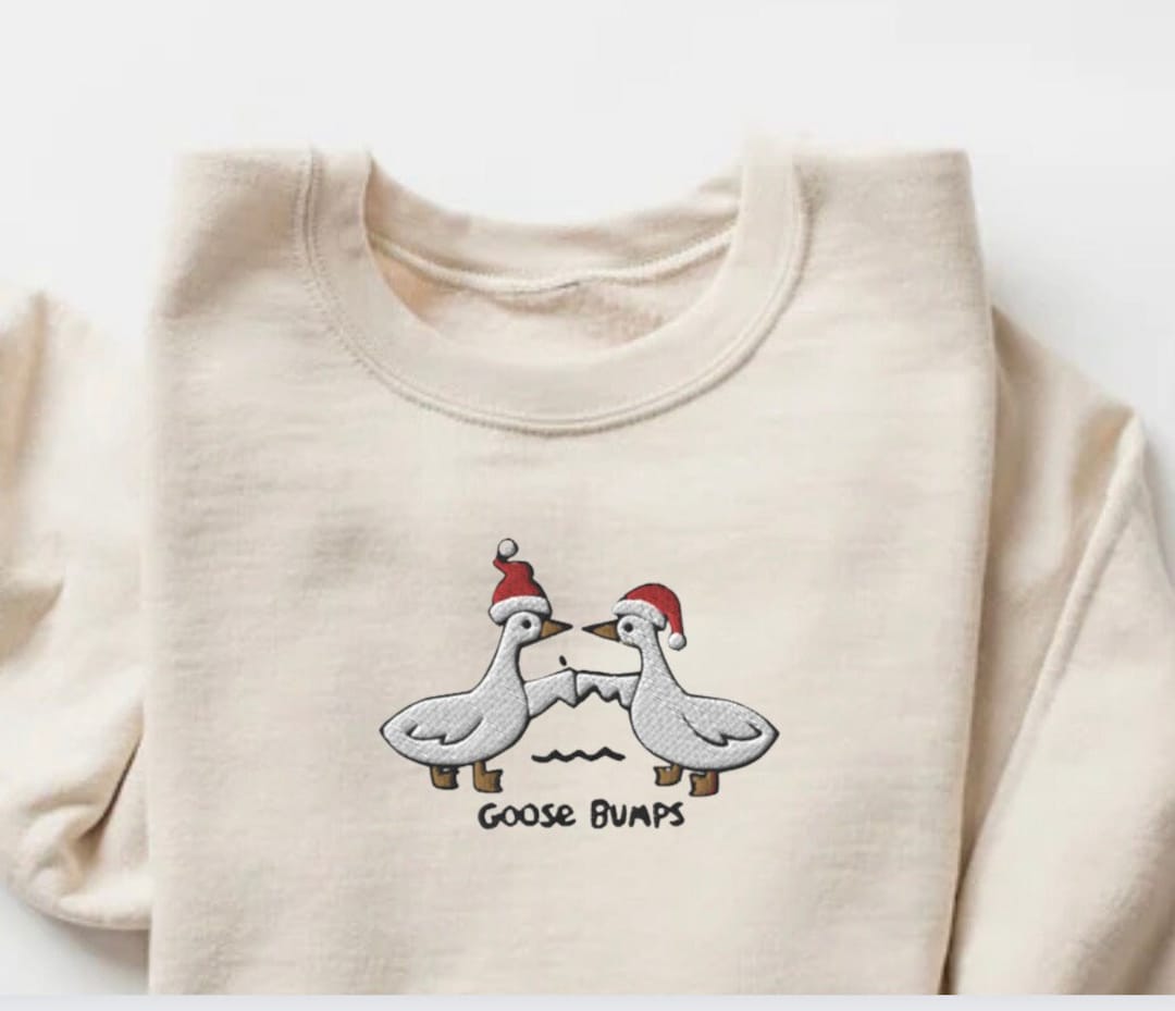 EMBROIDERED Silly Goose Sweatshirt, Embroidered Goose Crewneck ...