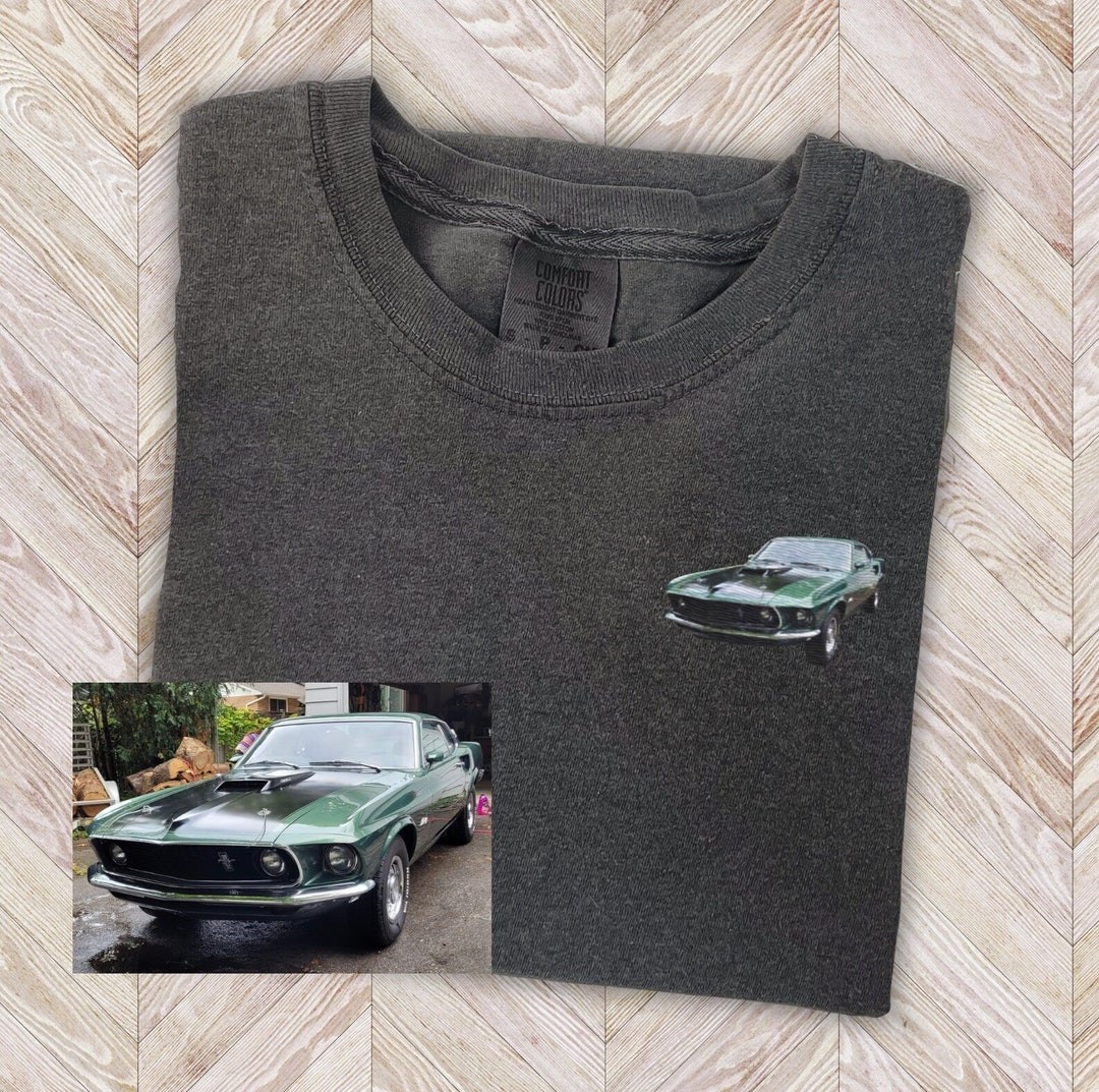 EMBROIDERED PERSONALIZED Car Shirt, POCKET Custom Portrait Car ...