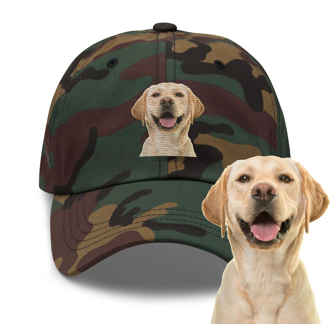 Custom Embroidered Pet Hat With Photo, Personalized Dog Dad Hat, Custom ...
