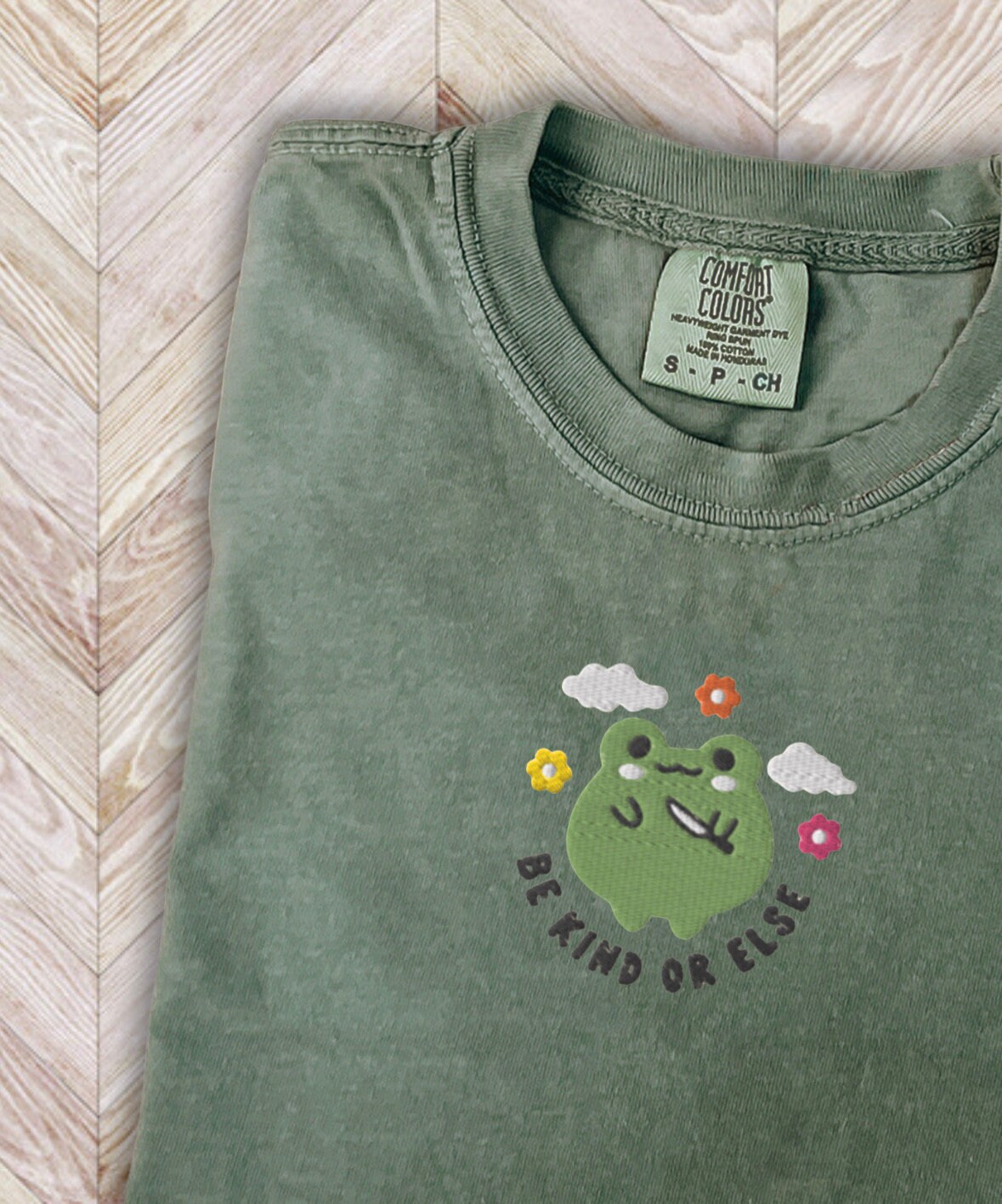 EMBROIDERED FROG Shirt, Be Kind FROG, Comfort Colors Frog Tshirt, Funny ...